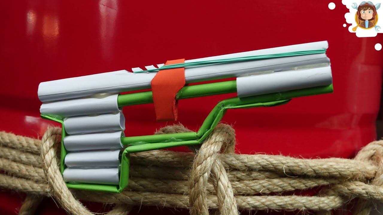 How to Make a Pistol - (Paper Gun) - YouTube