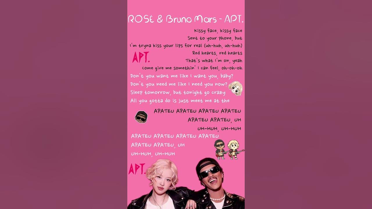 ROSÈ & Bruno Mars - APT. lyrics APT. LYRICS - YouTube