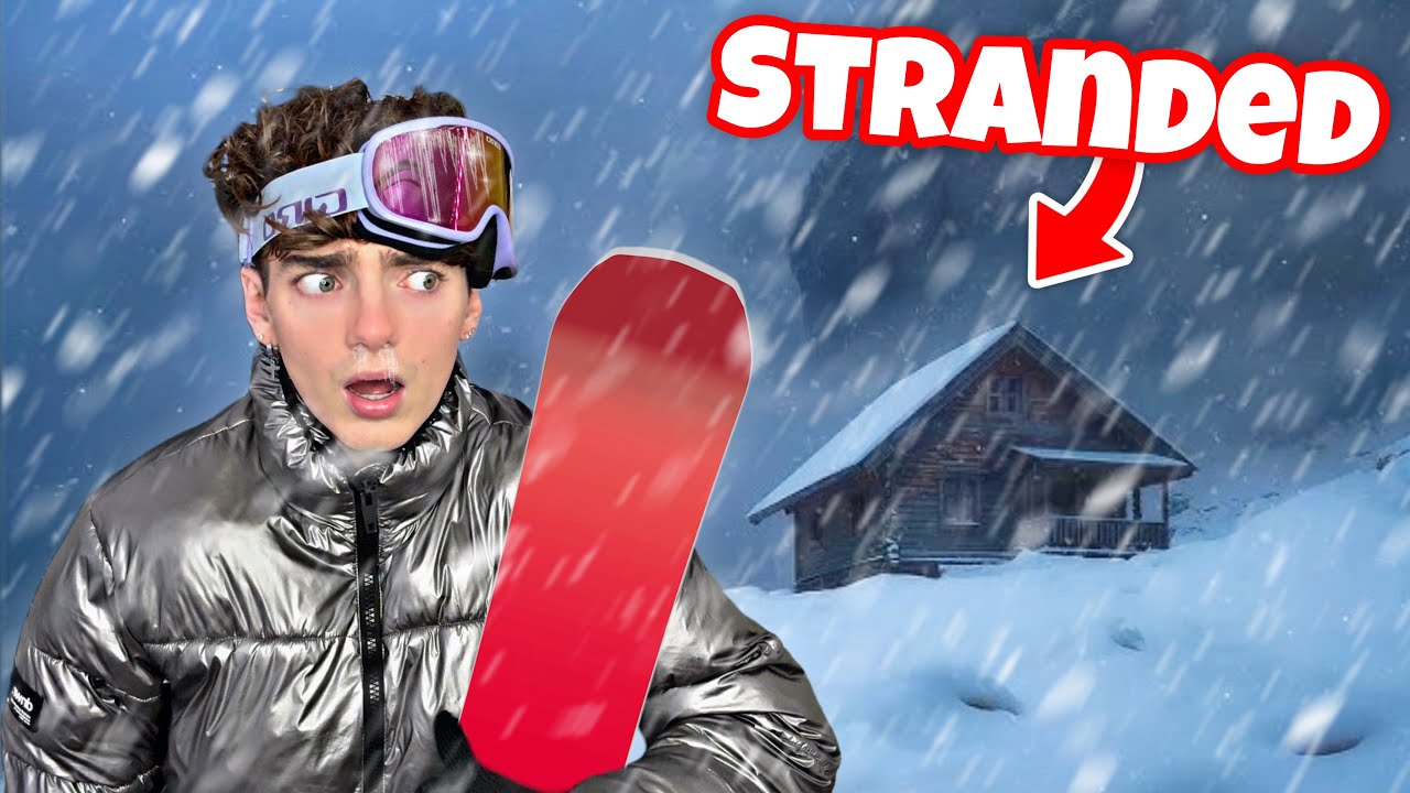 First Time Snowboarding! (HIT BY A BLIZZARD) - YouTube