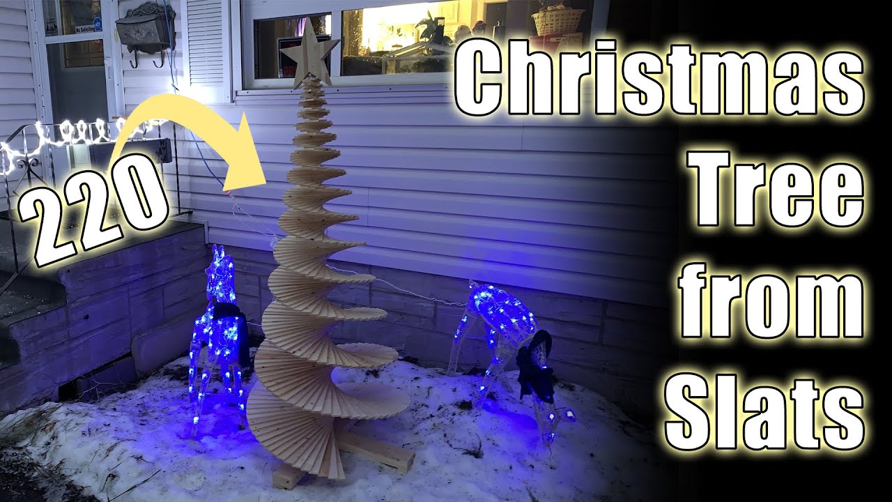 Christmas Tree out of 220 Wood Slats - YouTube