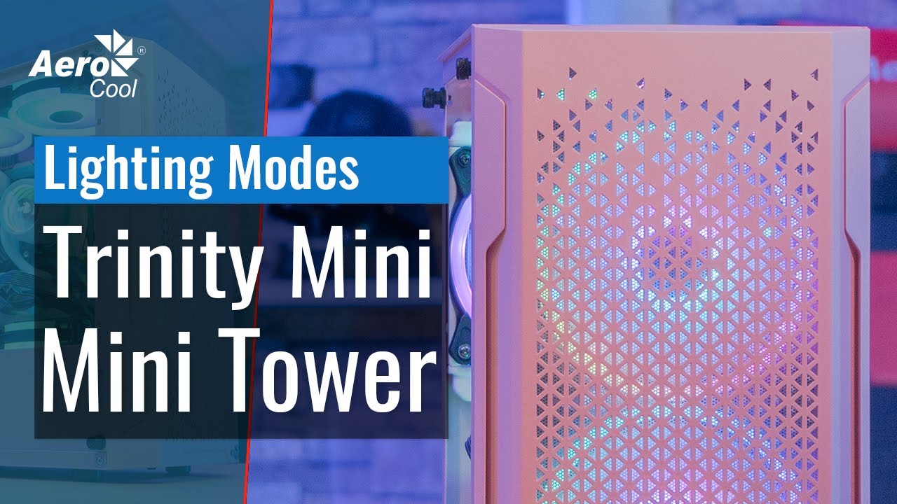 AeroCool Trinity Mini Pink Mini Tower Case - Lighting Modes - YouTube