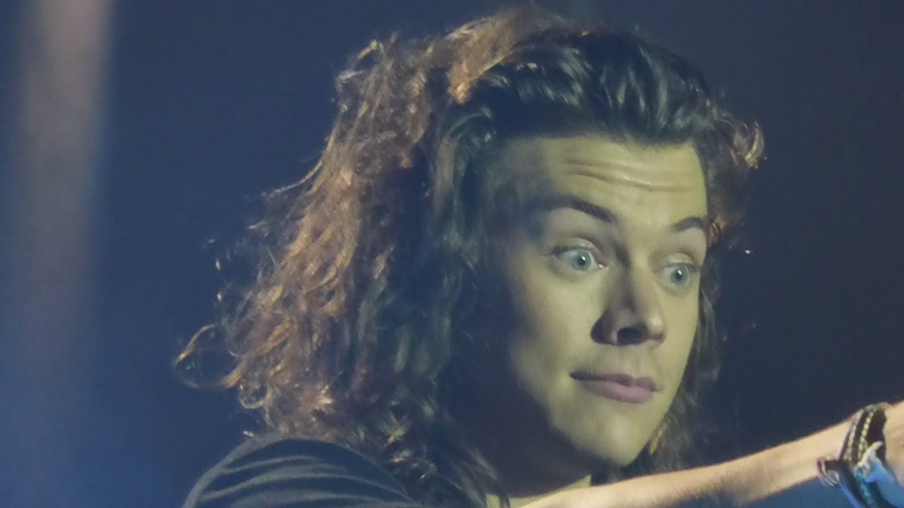 One Direction live in Sheffield,29/10/2015.Harry talking to the ...