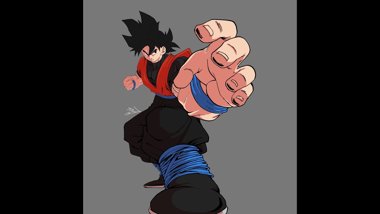 SPEED DRAWING GOKU XENO - YouTube