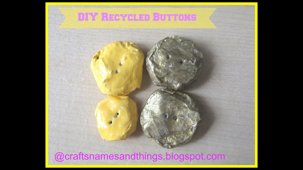 How to Make Recycled Buttons / DIY Recycled Buttons - YouTube