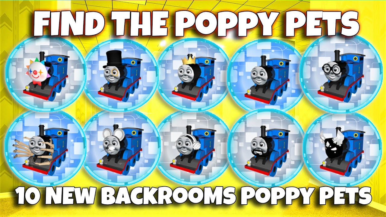 ROBLOX - Find The Poppy Pets - 10 New Backrooms Poppy Pets [Thomas ...