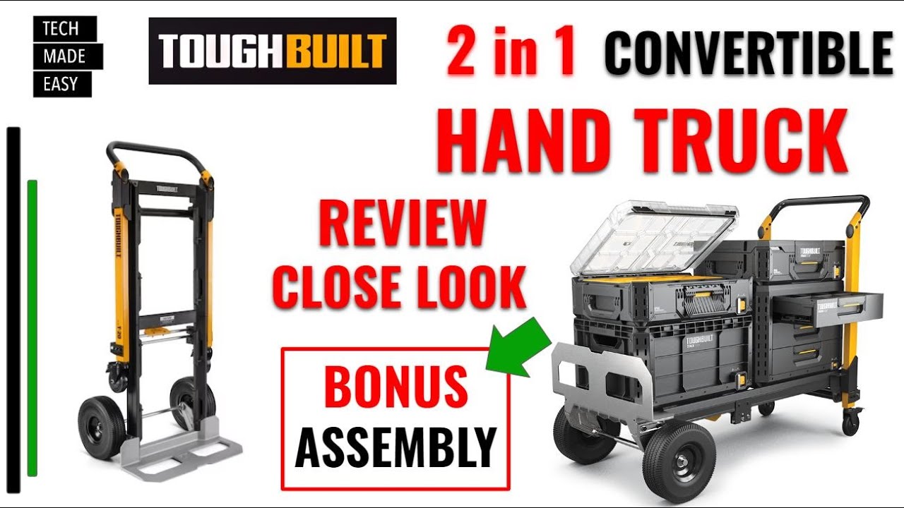 ToughBuilt StackTech 2 in 1 Convertible Hand Truck Stacktech Hand Truck ...