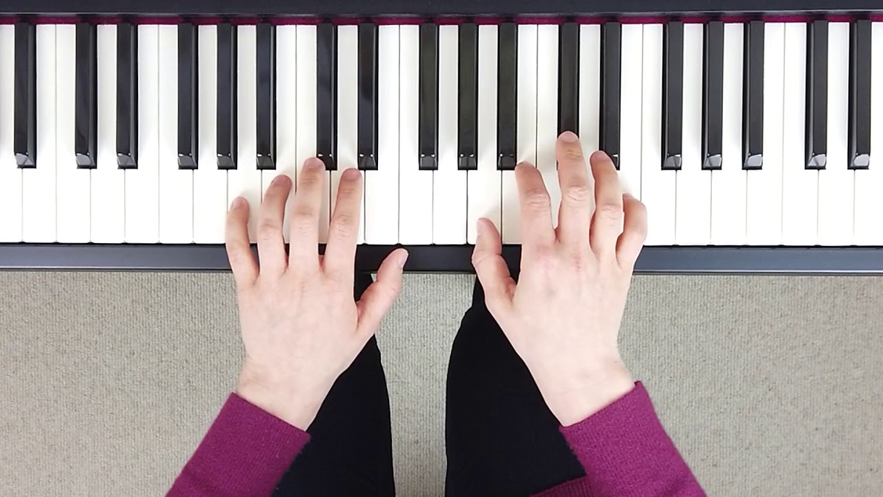 How to play A Major Scale on the Piano (Right & Left Hand - Correct ...