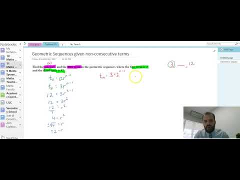 Geometric sequences given non consecutive terms - YouTube