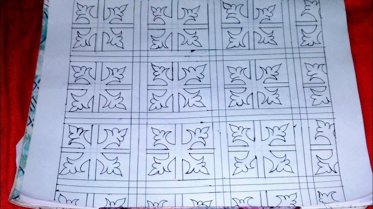 How to make nokshi katha design // Homemade nokshi katha design // Art ...