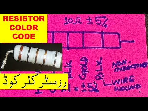 {825} Brown Black Black Gold Black resistor color code value - YouTube