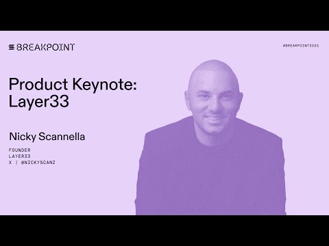Breakpoint 2025: Product Keynote: Layer33: Marinade Finance (Nicky Scannella)