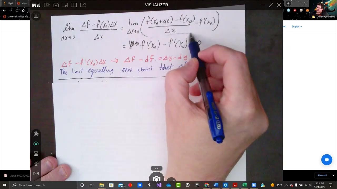 M067 Calc 3 Fall 2022 Sect 13.4A Differentiability of MultiVariable Functions, recap of single ...