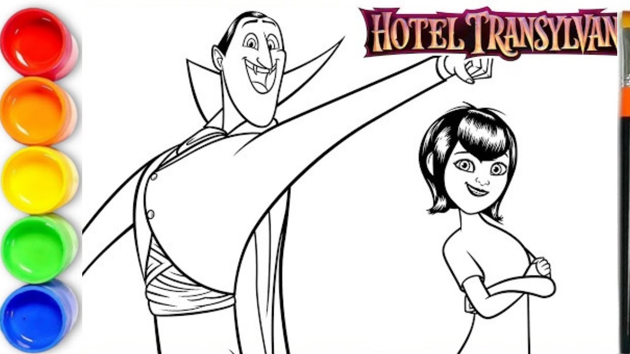 How to draw Hotel Transylvania Pages with Drac and Mavis - YouTube