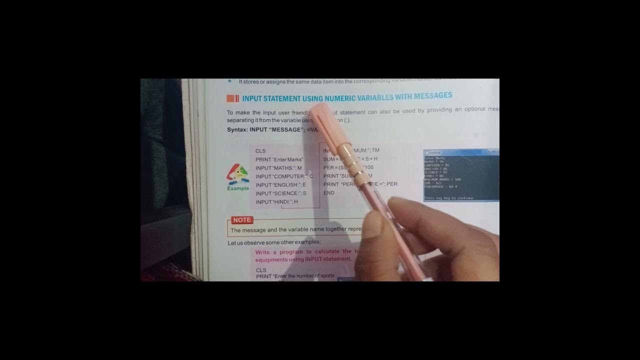 chapter-9,QB64 statement. class-6th - YouTube