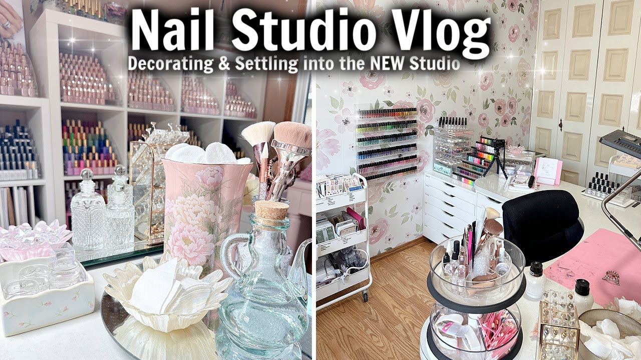 Decorating the NEW Nail Studio & Work From Home #momlife - YouTube