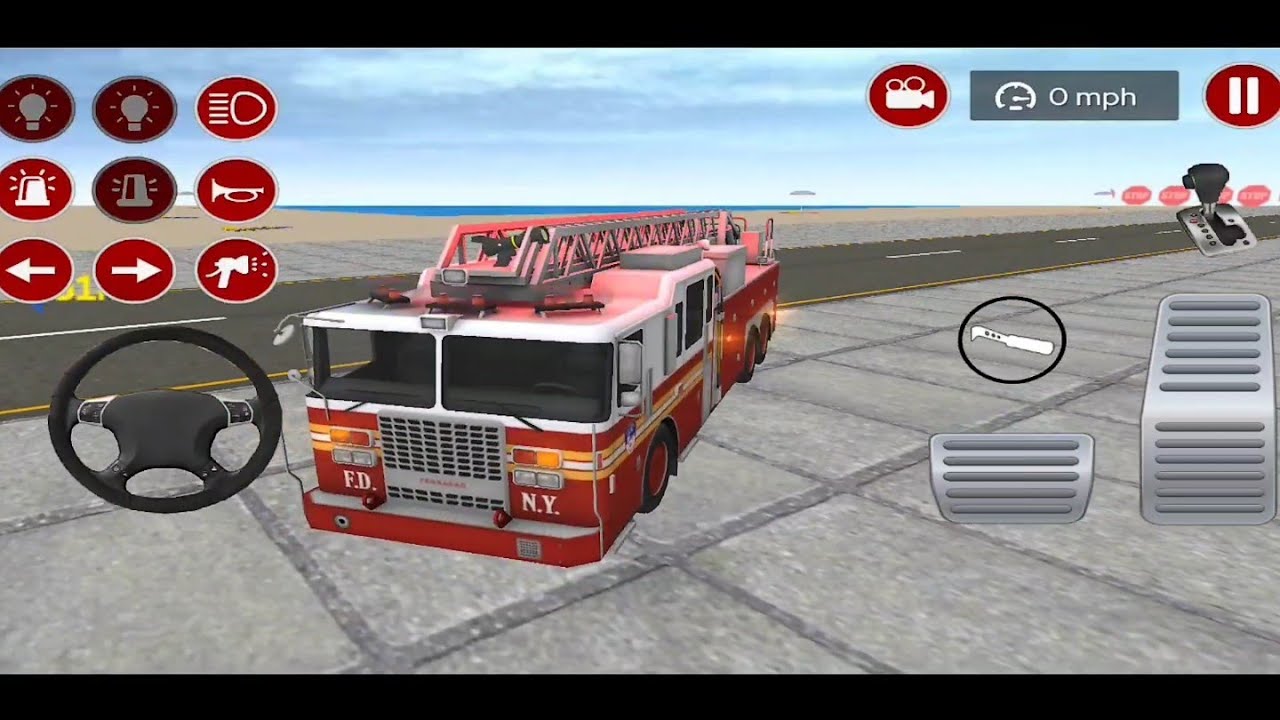 Real Fire Truck Driving Android gameplay , Fire Truck game , car game ...