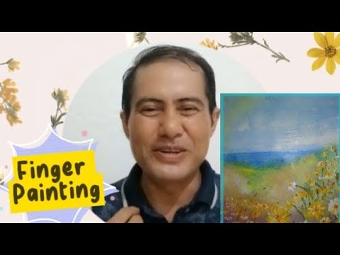 Finger Painting Melukis Bunga Krisan #fingerpainting #catakrilik #lukis ...