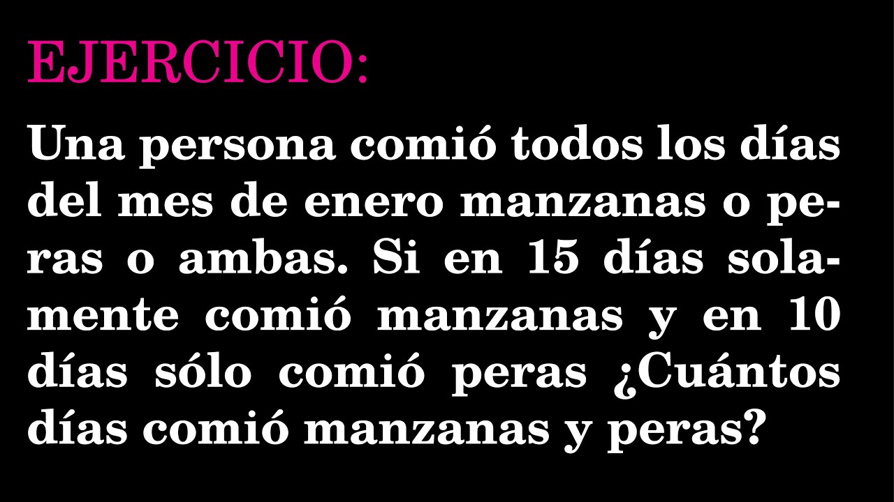 Cardinalidad de un conjunto: Ejercicio resuelto - YouTube