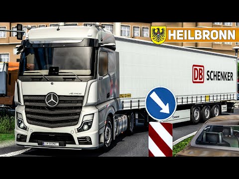 ETS 2: Im neuen Mercedes-BENZ MP5 über die Landstraßen von Heilbronn | EURO TRUCK SIMULATOR 2