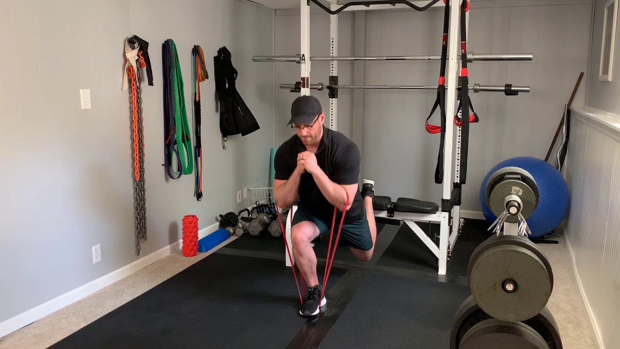 Banded Zercher Rear Foot Elevated Split Squat - Exercise Demo - YouTube