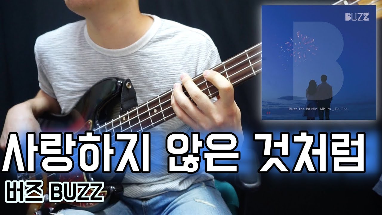 KPOP [ 버즈 buzz - 사랑하지 않은것처럼 ] 베이스기타 - YouTube