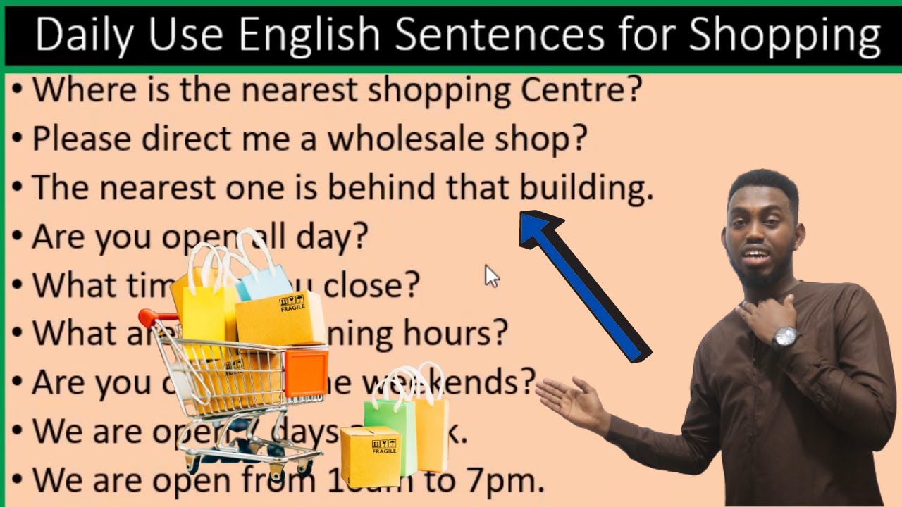 Daily Use English Sentences for Shopping | Luuqada Englishka af Somaali ...