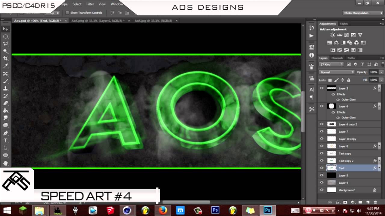 [AoS Designs] Speed Art #4 |New Channel Art - YouTube