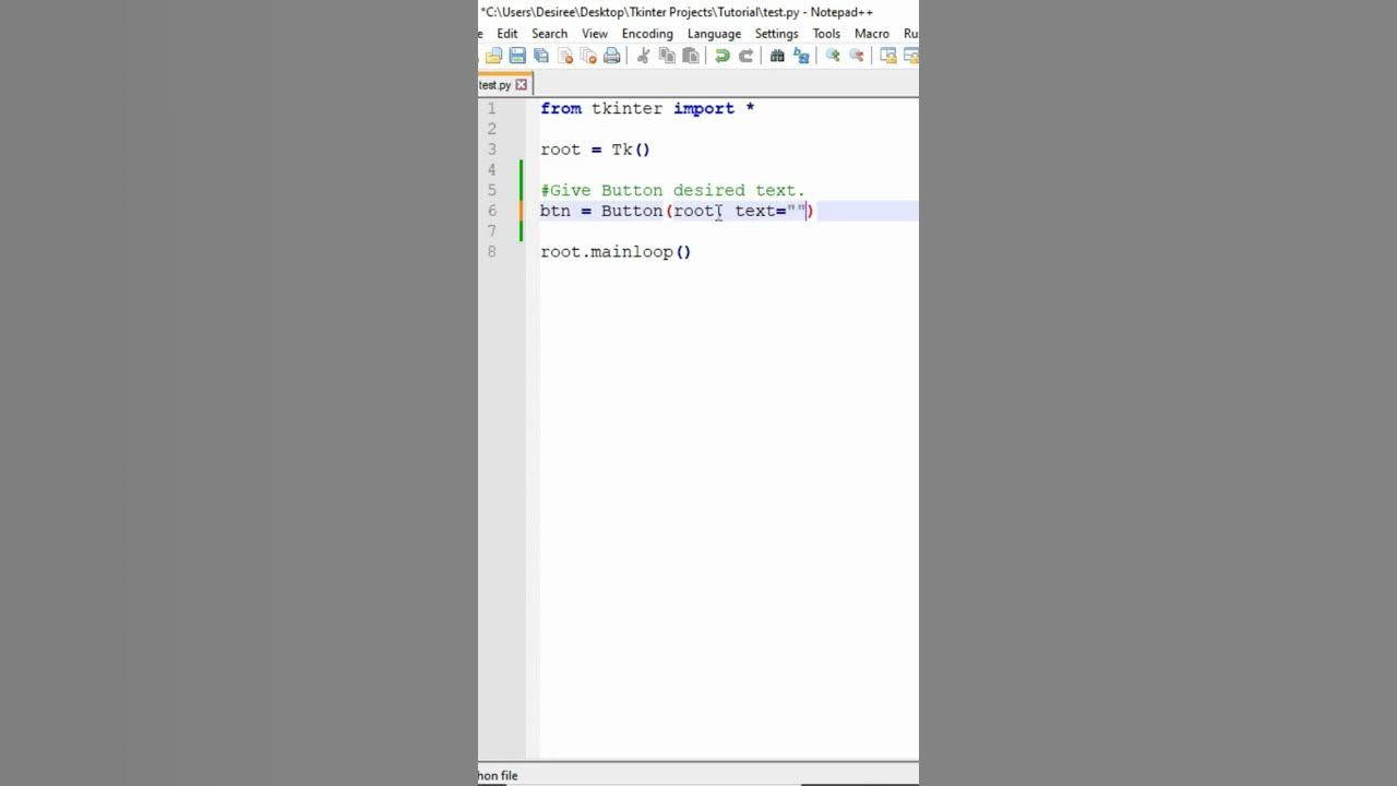 How To Create A Text Button In Python Tkinter Tkinter Coding Pythongui Programming Youtube