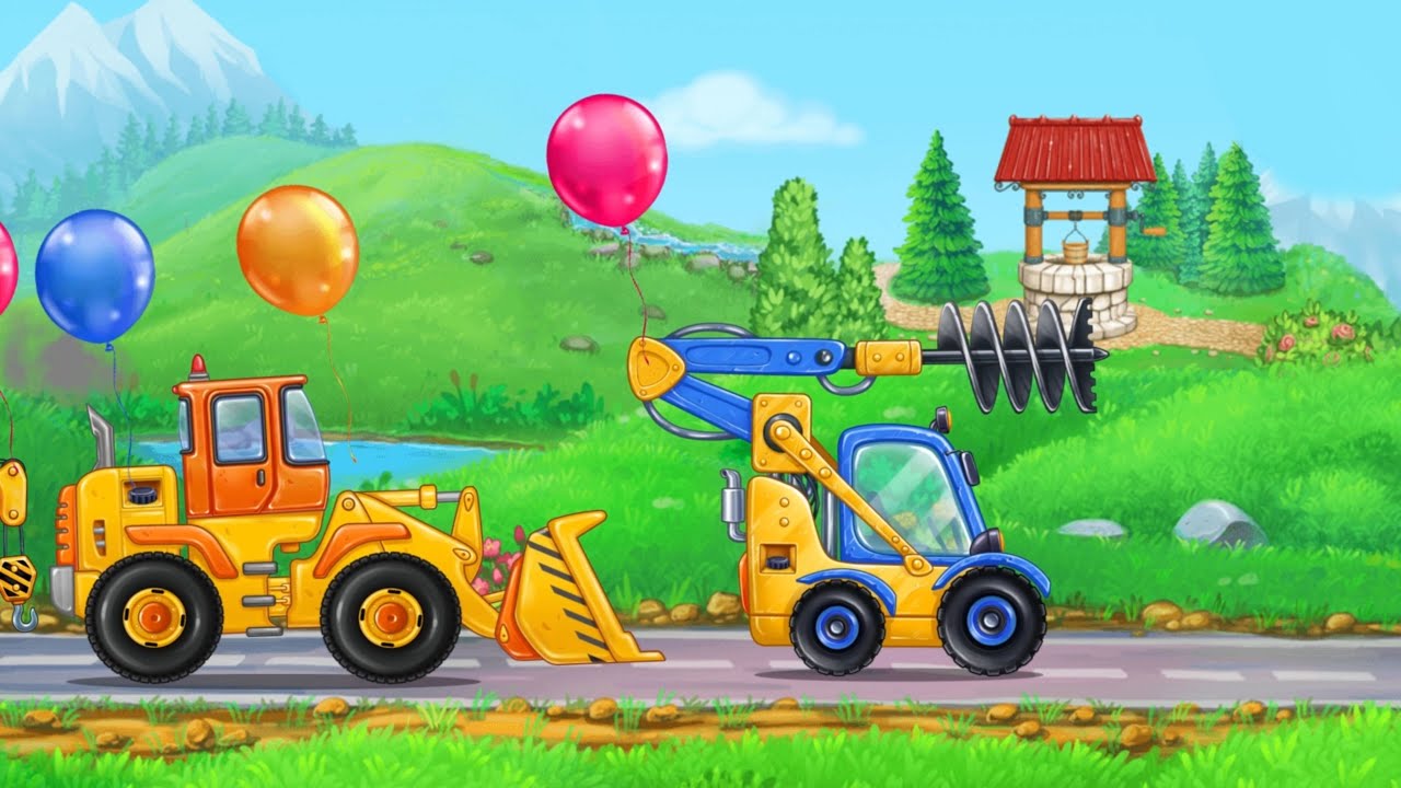 🚜 Building a Well with the Mighty Machines! | Fun Construction ...
