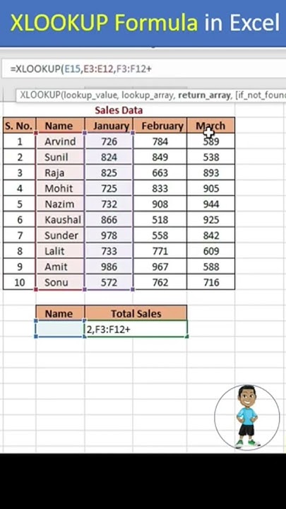 Advanced Excel XLOOKUP FORMULA in excel sheet #exceltips #exceltutorial #shortvideo - YouTube