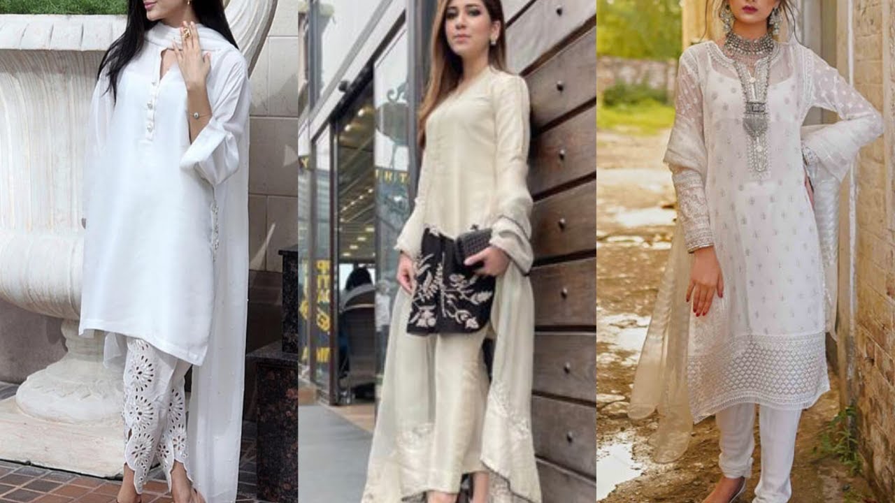 Trendy dresses || white dress designs || white suit ideas - YouTube