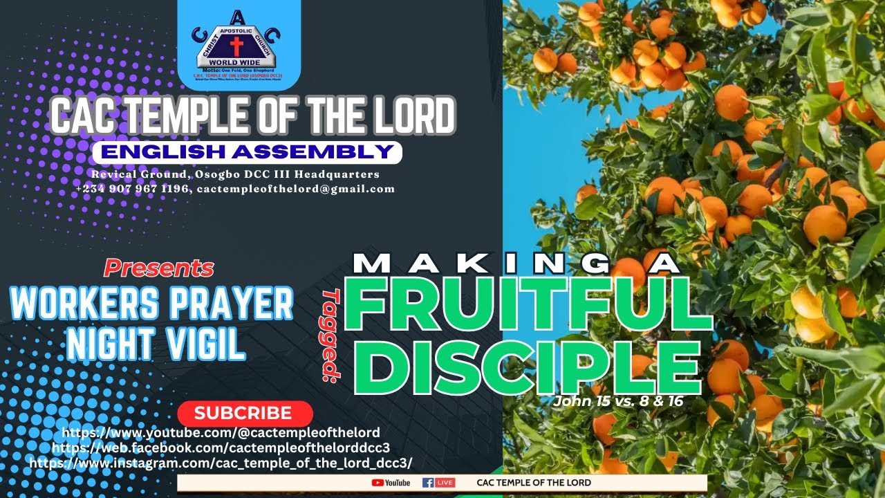 MAKING FRUITFUL DISCIPLES - YouTube
