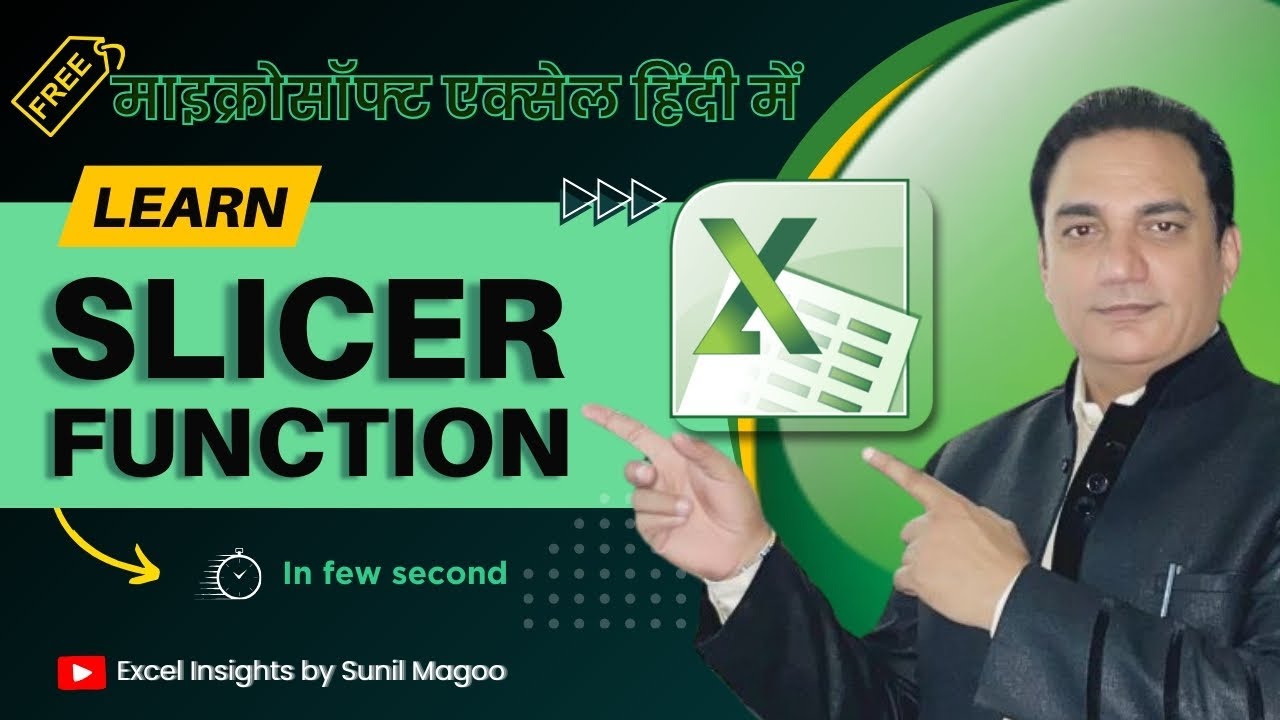 Learn Slicer Function in Excel | Microsoft Excel Hindi Tutorial | Free Excel Training - YouTube