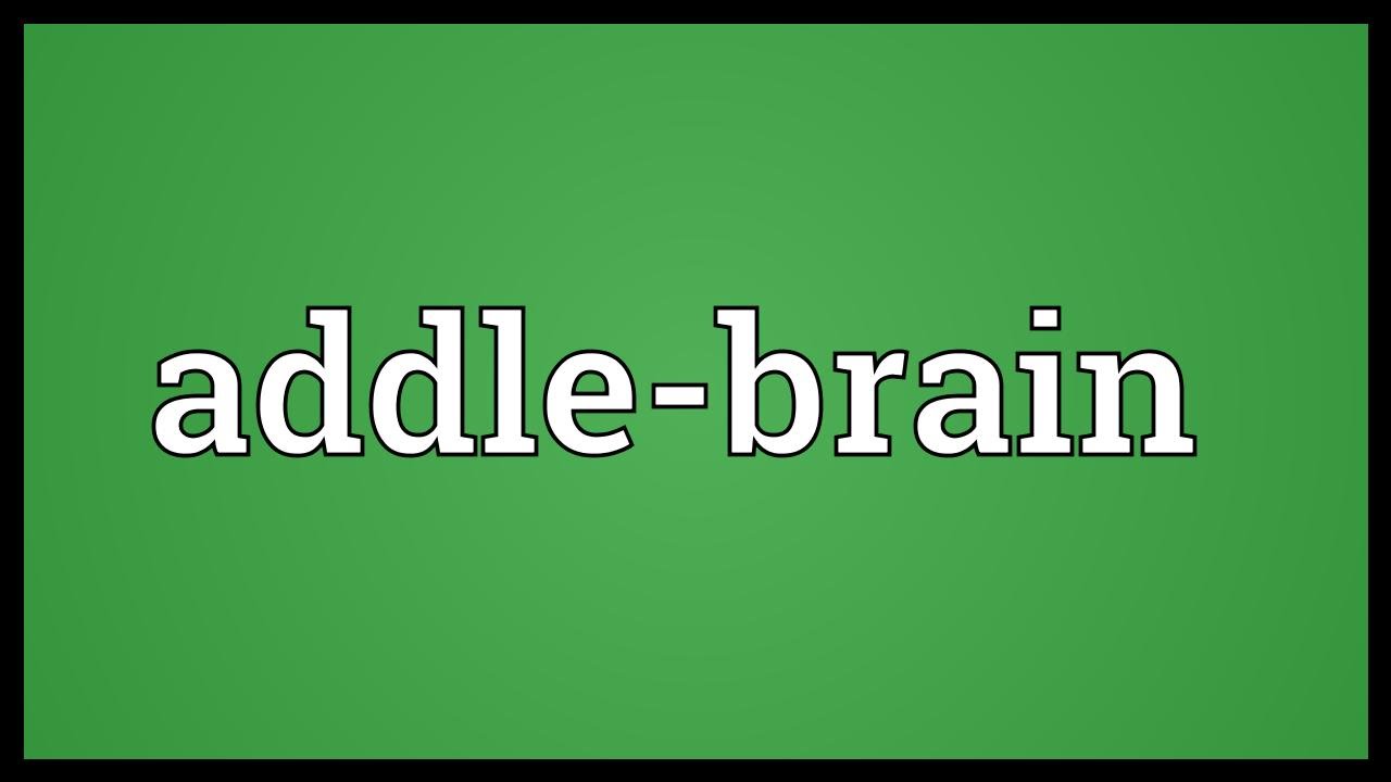 Addle-brain Meaning - YouTube
