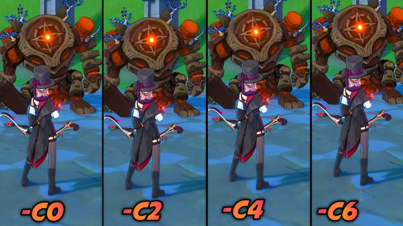 Lyney - CONST DIFFERENCE (C0,C2,C4,C6) - Genshinverse - YouTube