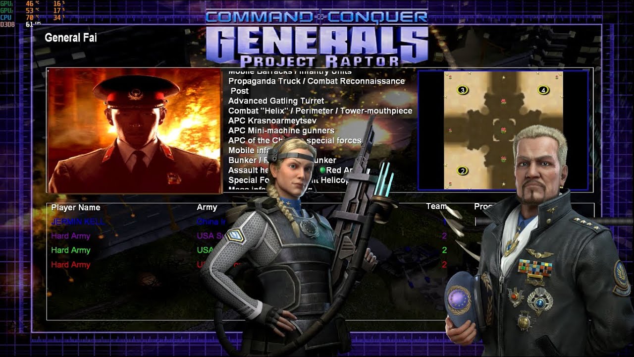 Generals Project Raptor: War Commanders | Command and Conquer: Generals - YouTube