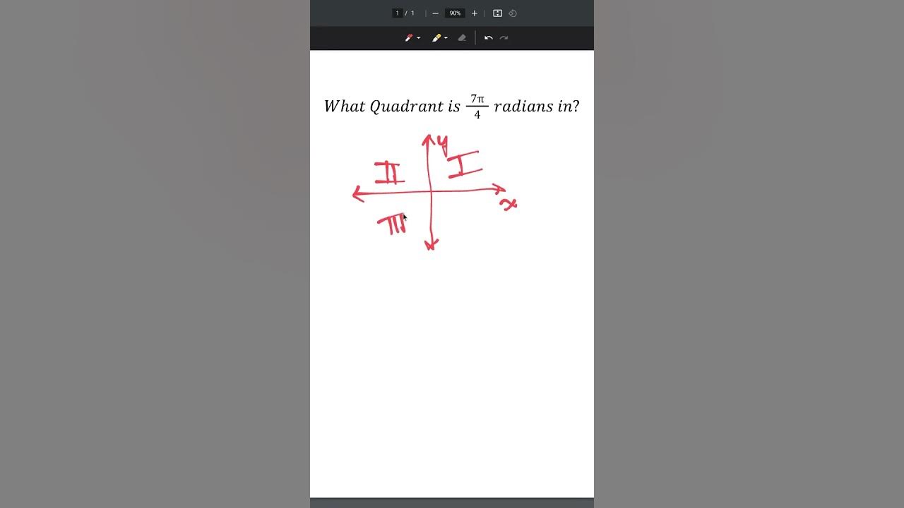 which-quadrant-is-7pi-4-radians-in-youtube