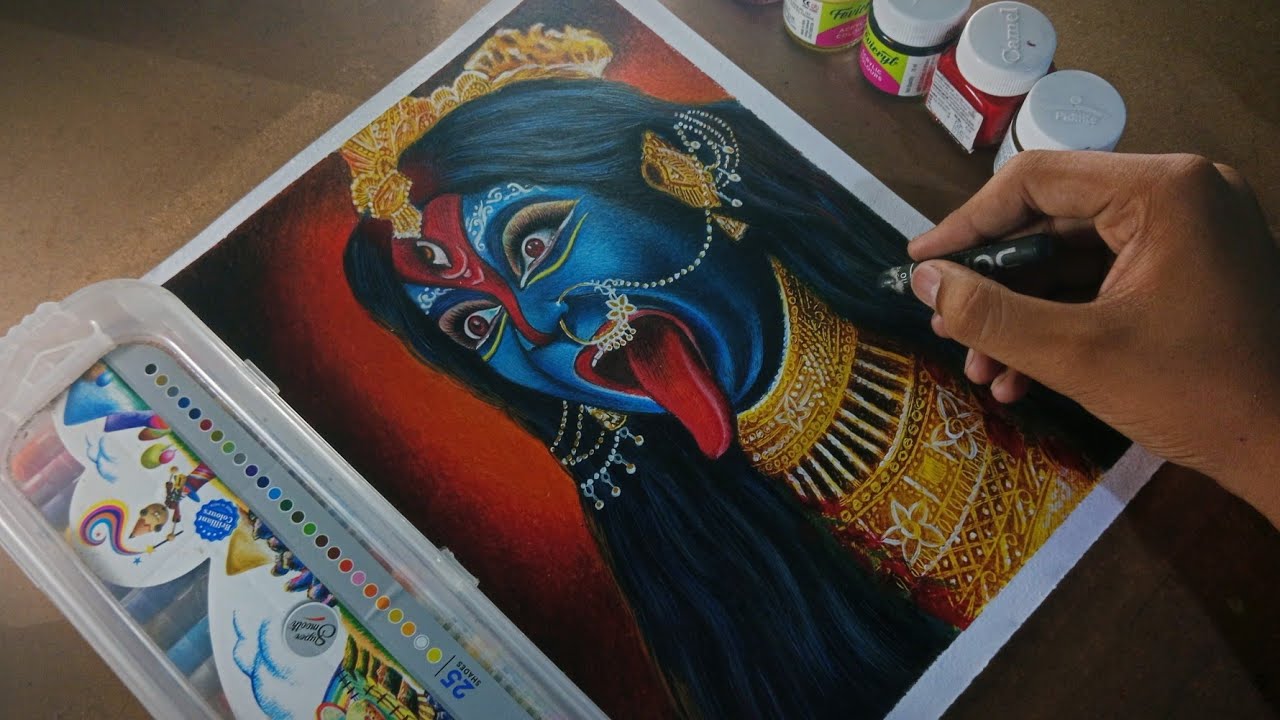 Kali Mata Drawing 🌺 || Kali Puja Special || Artist Sohom Dey - YouTube