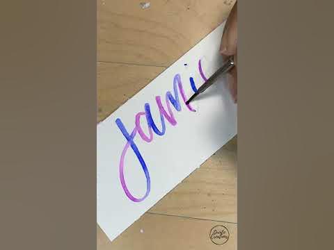 Lettering Names || Jamie #shorts #brushmarkers #namerequests - YouTube