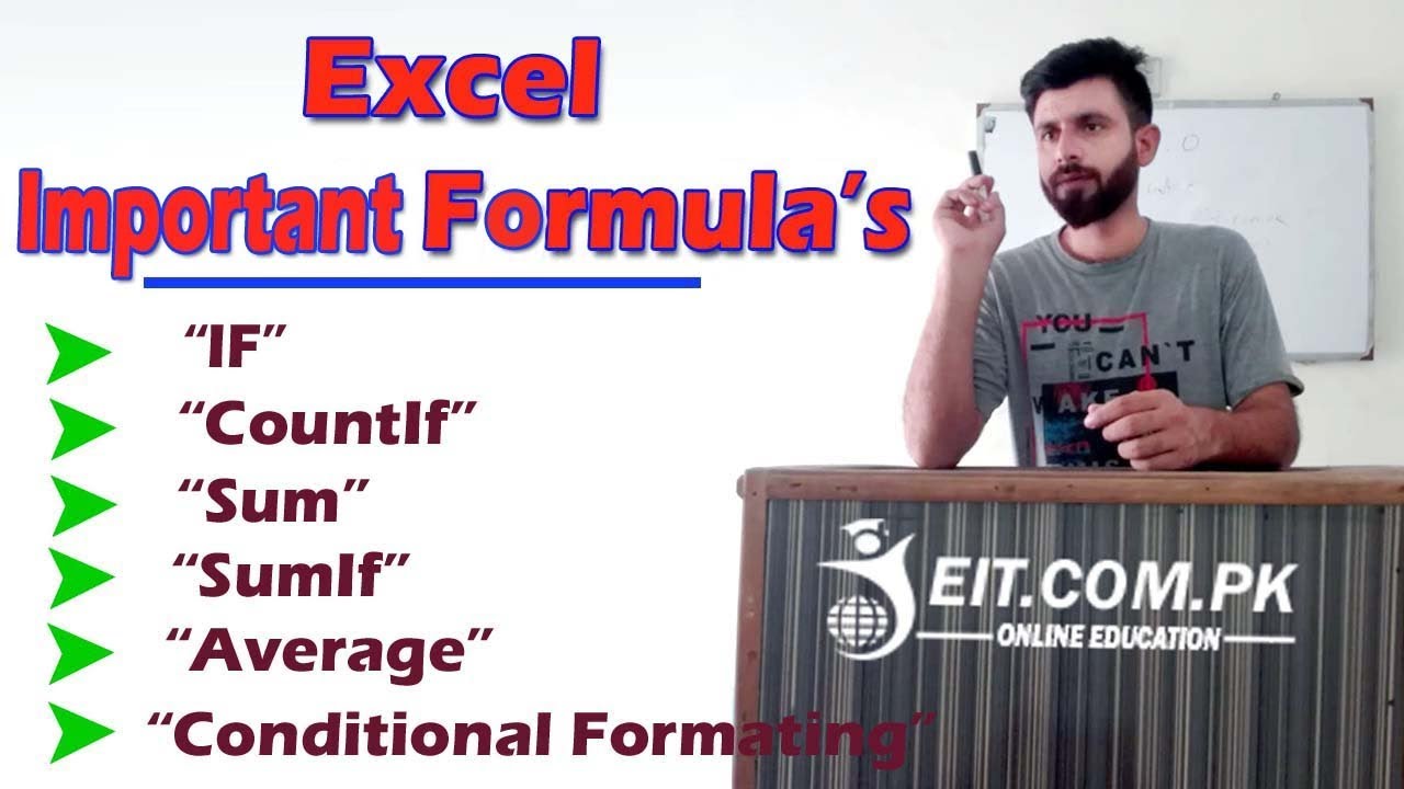 Top 6 Most Important Excel Formulas Advance Level 2018 Part 1 EIT Top 6 Most Important Excel Formulas Advance Level 2018 Part 1 EIT