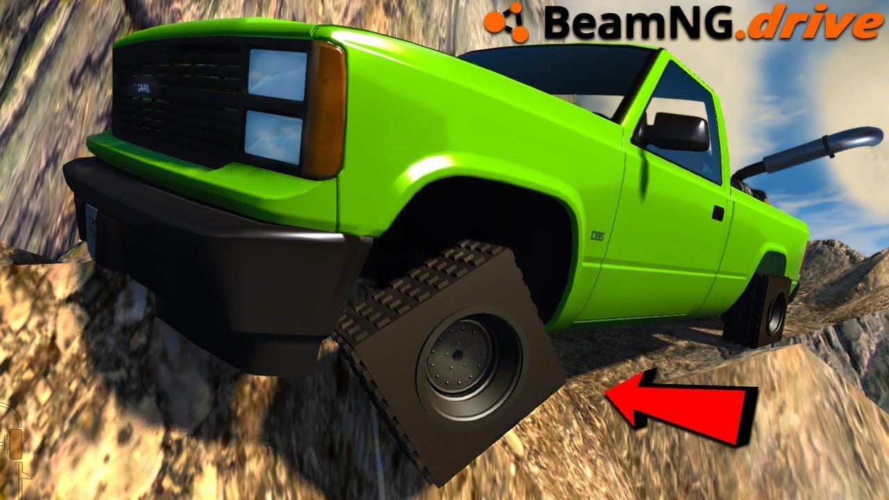 DRIVING WITH SQUARE WHEELS - BeamNG Drive - YouTube