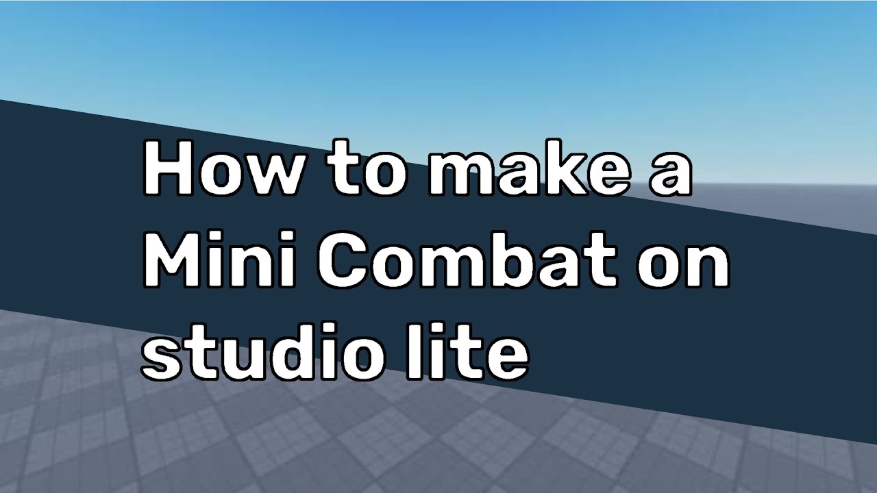 How to make a Mini Combat on studio lite - YouTube
