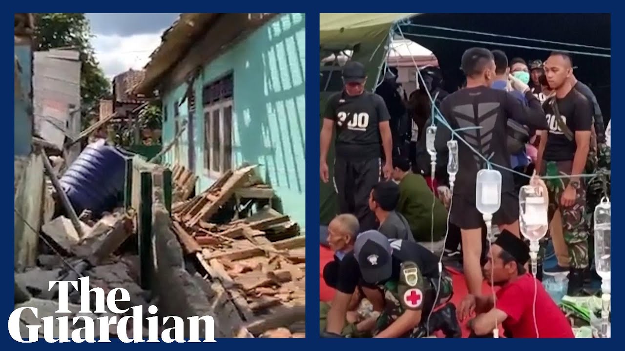 Indonesia: deadly earthquake destroys homes on island of Java - YouTube