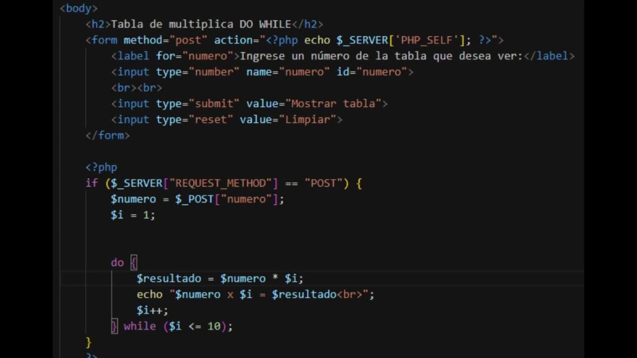 semana 3: tablas de multiplicar con ciclo do while - YouTube