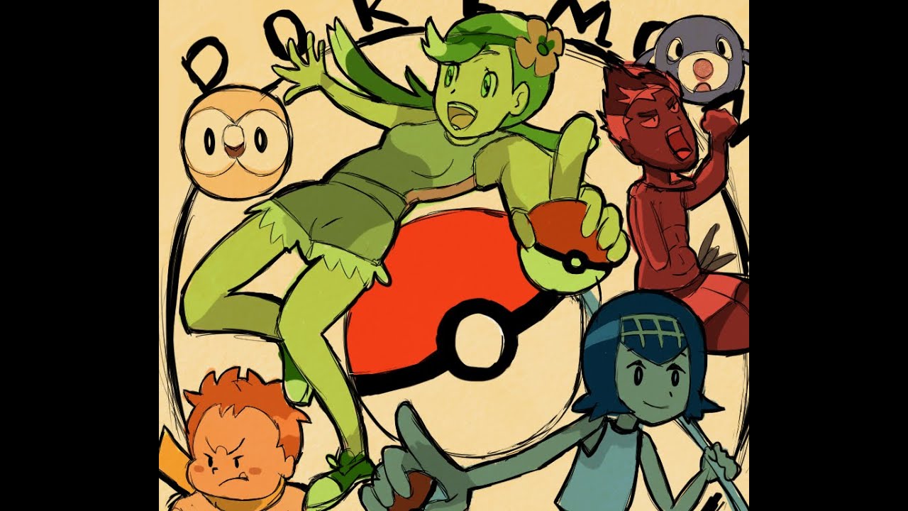 Pokemon Sun and Moon - Trial Captains - Time Lapse Drawing - YouTube