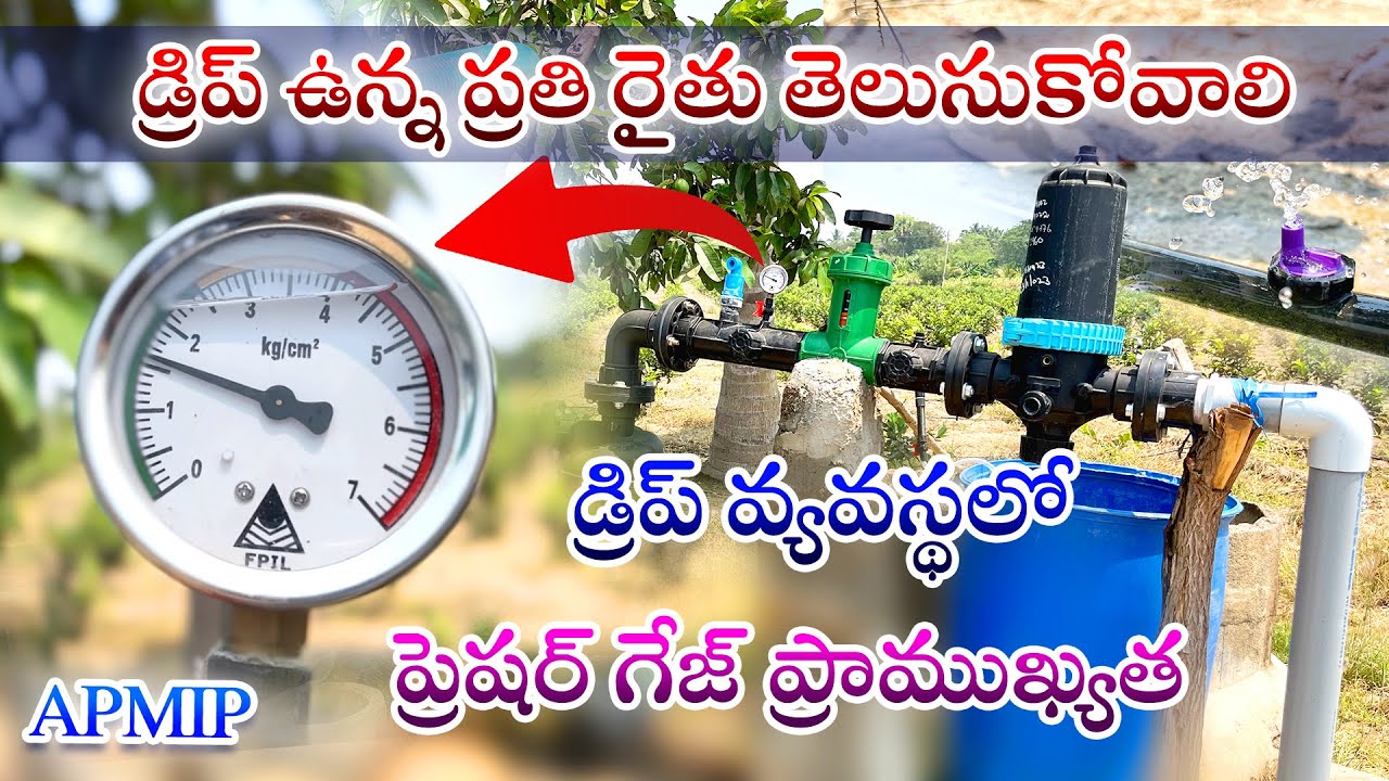 డ్రిప్ ఉన్న ప్రతీ రైతు తెలుసుకోవాలి || డ్రిప్ వ్యవస్థలో ప్రెషర్ గేజ్ ...