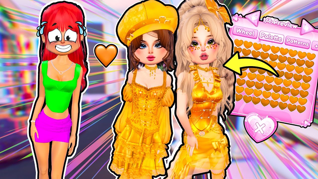 ONLY Wearing *ORANGE* for EVERY ROUND in Dress to Impress!! (Roblox ...