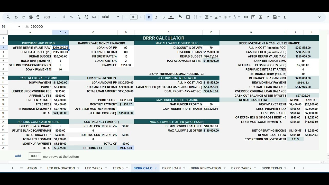 BRRR RENTAL PROPERTY CALCULATOR - YouTube