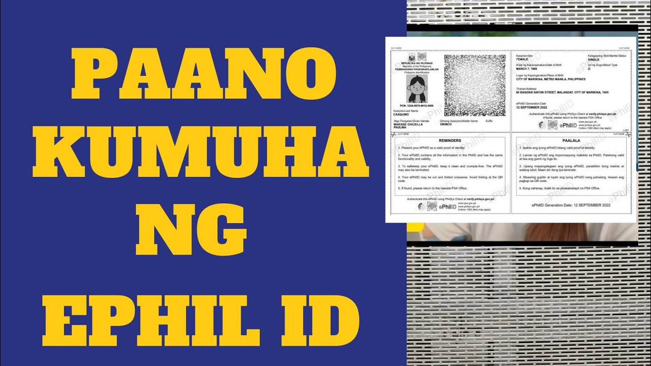 PAANO KUMUHA NG EPHIL ID O TEMPORARY NATIONAL ID #nationalid #ephilid # ...