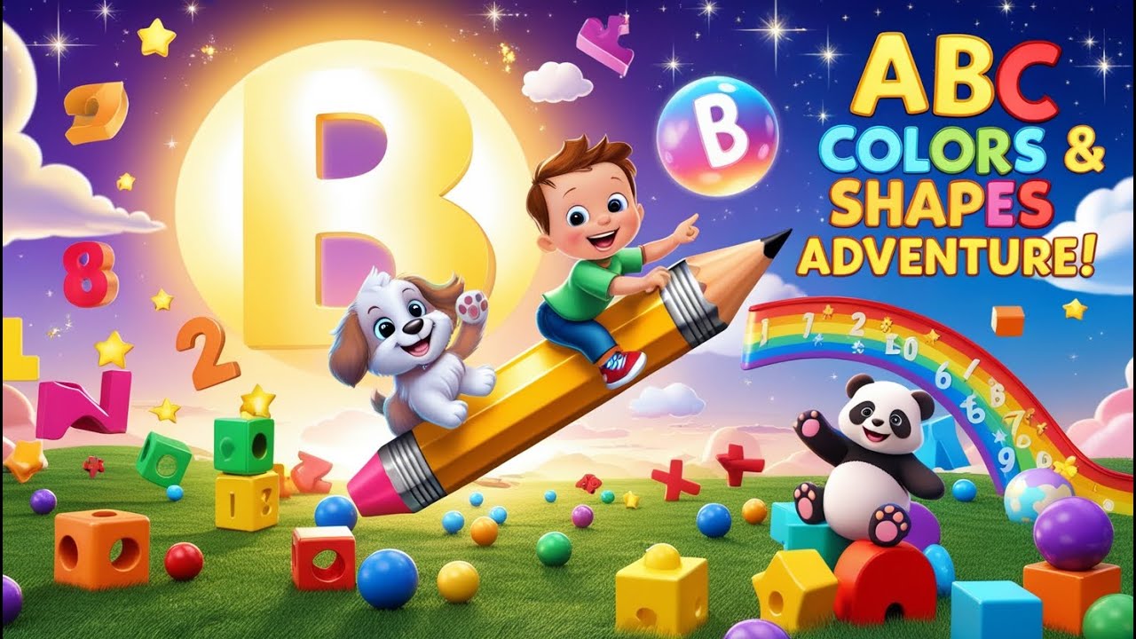 ABC Song 🚗💨 | Learn ABC with Colorful & Shapes 🌈🟥🔴 | Fun Alphabet Song ...